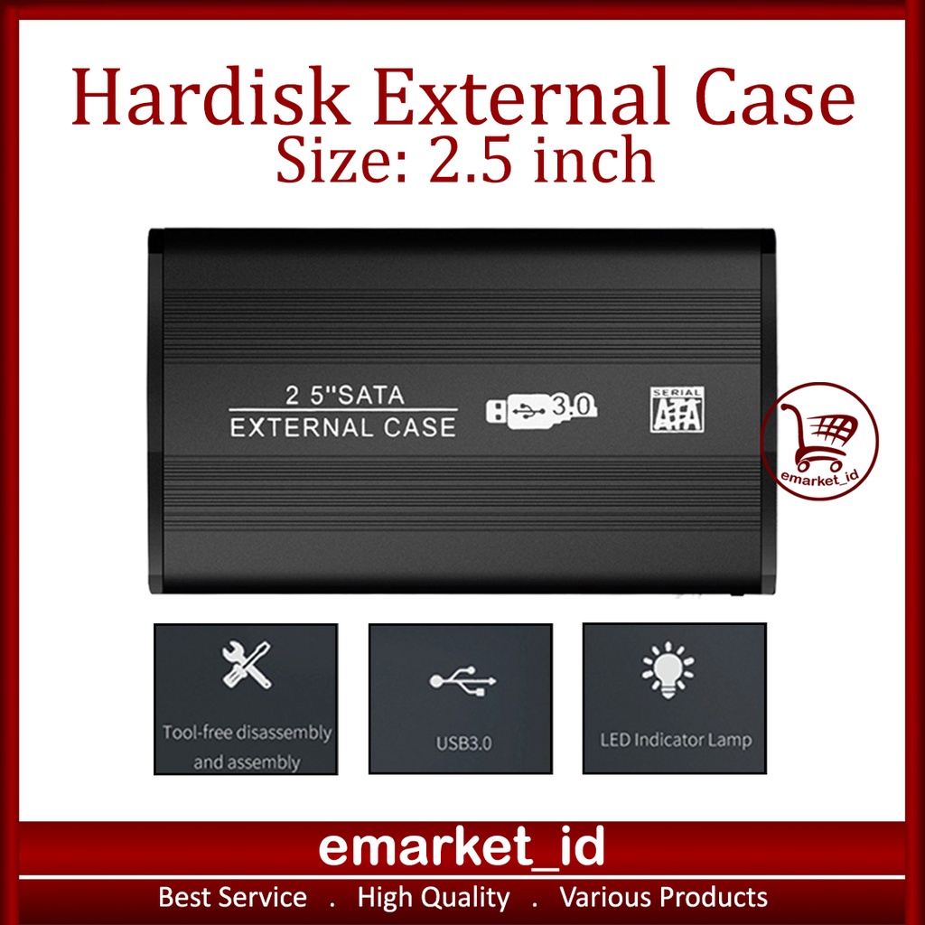 Jual Casing Hardisk External Case AD27 / 2.5 inch HDD USB 3.0 SSD 2,5 Sata Enclosure | Shopee ...