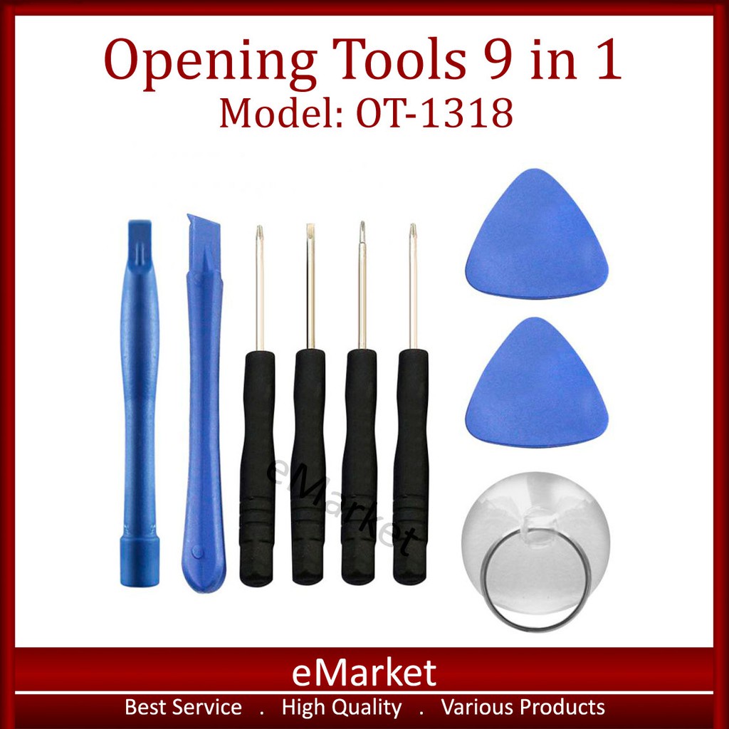 Jual Opening Tools 9 in 1 OT-1318 Smartphone / Obeng Pembuka Handphone ...