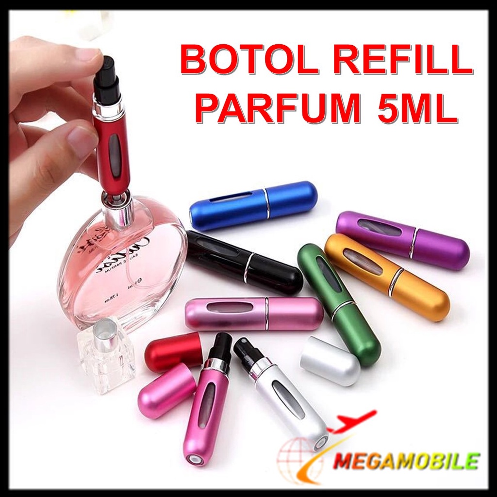 Jual MM - Botol Parfum Refill Mini Portable 5Ml Bottle Spray Aluminium Travel Size Wadah Tempat ...