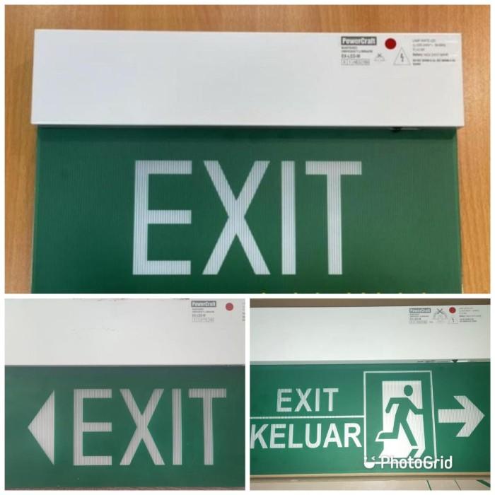 Jual LAMPU EXIT POWERCRAFT LED SIGN DOUBLE SIDE EX LED M EXIT LAMPU ...