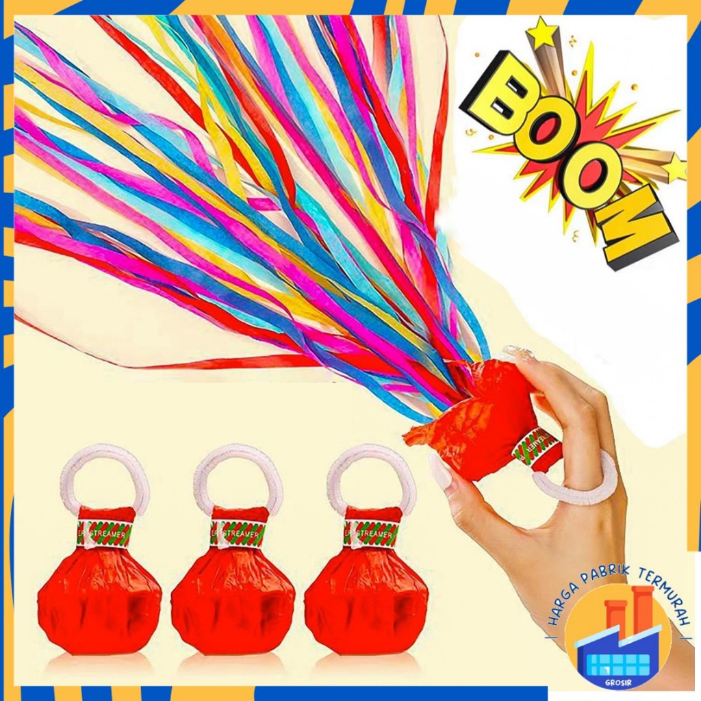 Jual HPT Popper Party Pita Kertas Konfeti Kertas Cracker Popper Pita ...
