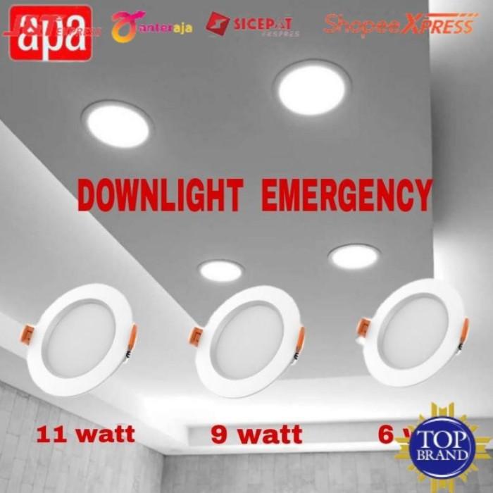 Jual APA LAMPU DOWNLIGHT EMERGENCY DARURAT LED CHARGE 6W 9W 11W PUTIH | Shopee Indonesia