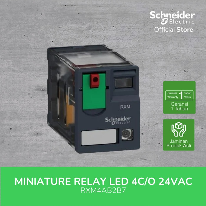 Jual Schneider Electric Zelio RXM Plug In Relay with LED 24VAC 6A RXM4AB2B7 | Shopee Indonesia