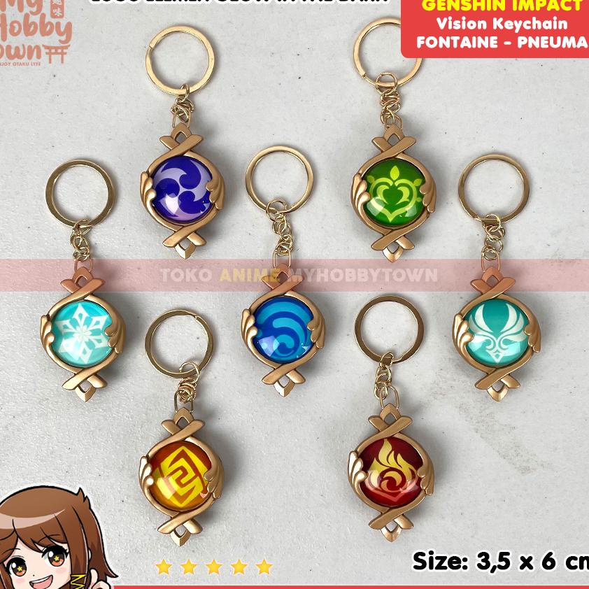Jual Gantungan Kunci Vision Genshin Impact Fontaine Pneuma Glow In The Dark | Shopee Indonesia