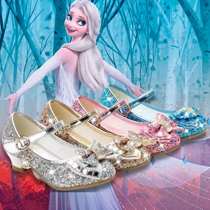 Jual Sepatu Anak Perempuan High Heels Princess Cinderella Elsa Frozen ...