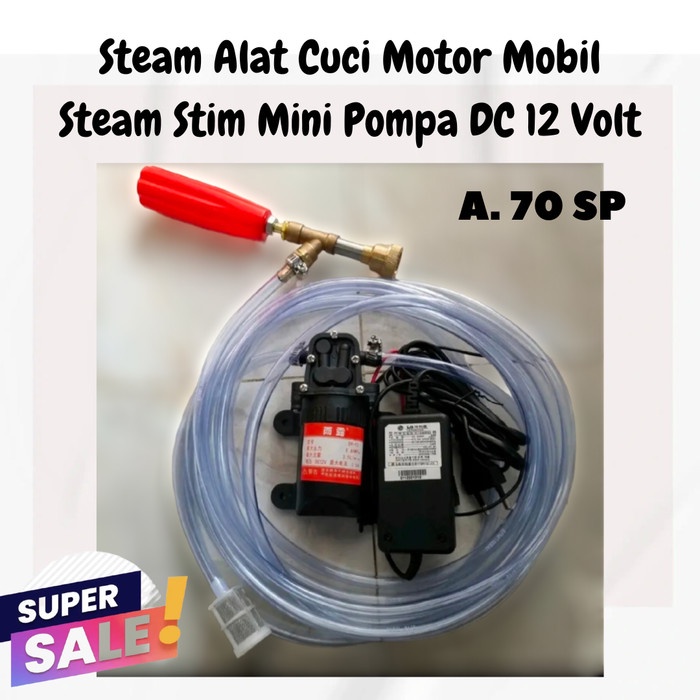 Jual Alat Cuci Motor Mobil Ac Steam Mini Pompa DC 12 Volt Portable 70 ...