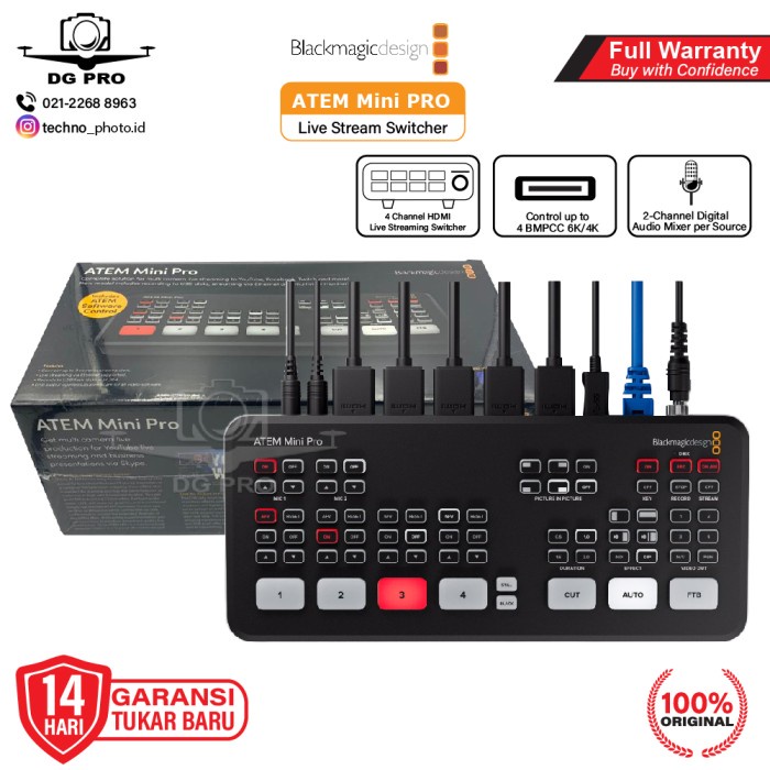 Jual BLACKMAGIC DESIGN ATEM MINI PRO HDMI LIVE STREAM SWITCHER | Shopee ...