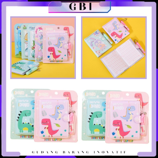 Jual GBI Book Notes Unicorn Free Pena Set Mini Note Kartun Lucu Kreatif ...