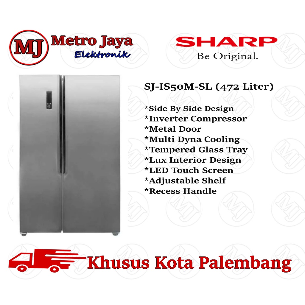 Jual Kulkas side by side Sharp Sj is 50 msl 2 pintu inverter | Shopee Indonesia