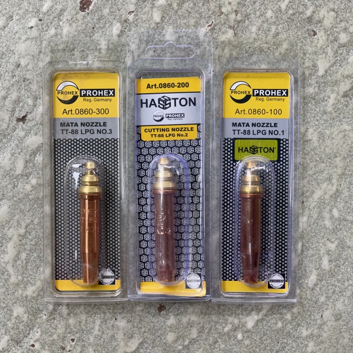 Jual Paket Mata Nozzle Cutting Torch TT88 No 1 2 3 Strong 25 Hasston ...