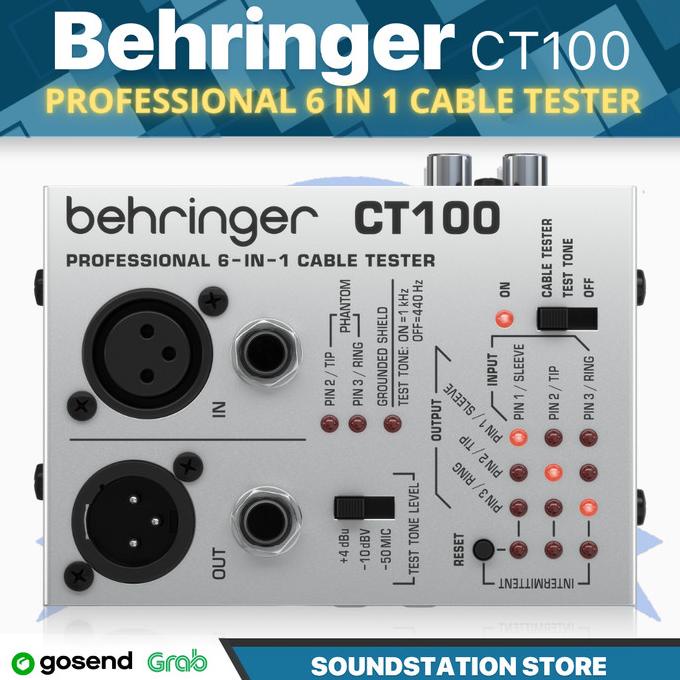 Jual BEHRINGER CT100 Professional 6 in 1 Cable Tester | Alat Tes Cek ...