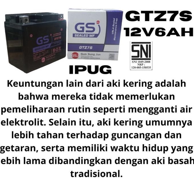 Jual Aki Motor Matic Ori Yamaha Aerox 155 Gtz7S Gs Y Accu Kering Mf ...