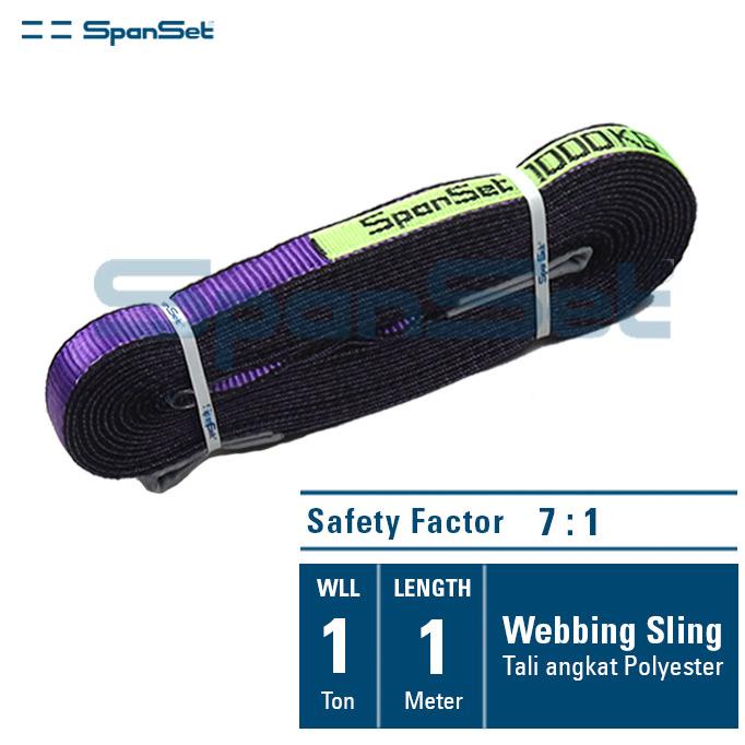 Jual SpanSet Websling 2Ply B1000-1Mtr Kapasitas 1 Ton, Panjang 1 Meter ...