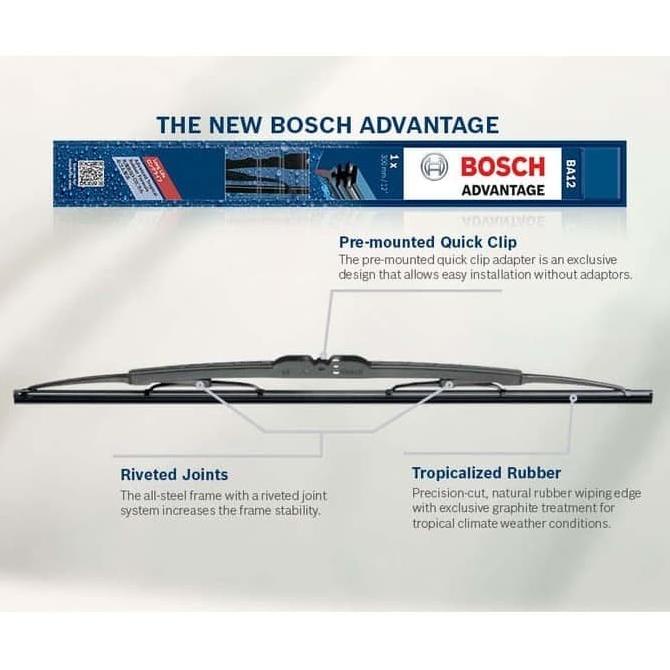 Jual Wiper Karet Kaca Depan Grand Livina Original Bosch Advantage 2Pcs | Shopee Indonesia