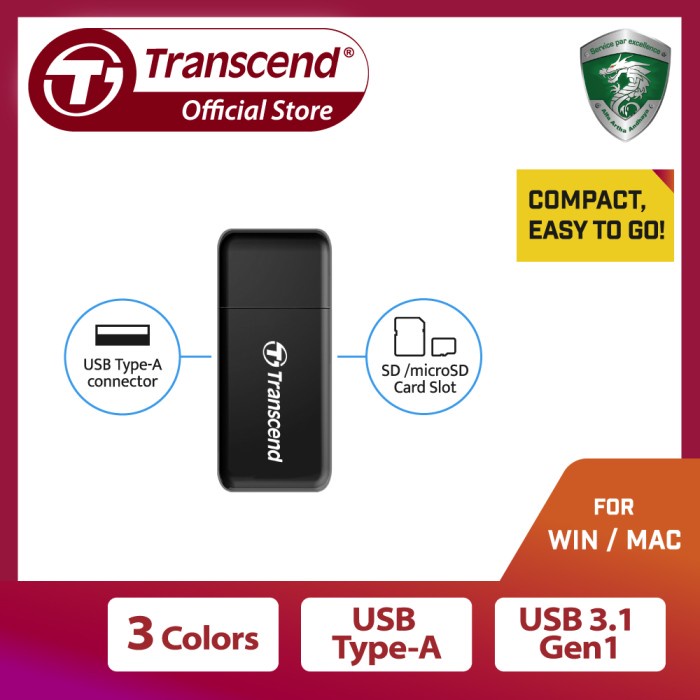 Jual Transcend Card Reader USB 3.0 RDF5 | Shopee Indonesia