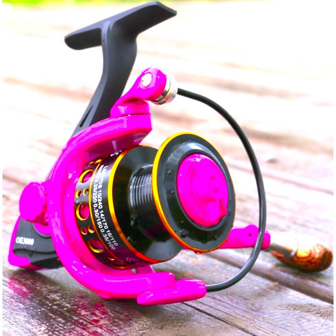 Jual REEL PANCING YUMOSHI SPOOL METAL 12 BB WARNA HIJAU PINK DRAG 5-7KG ...
