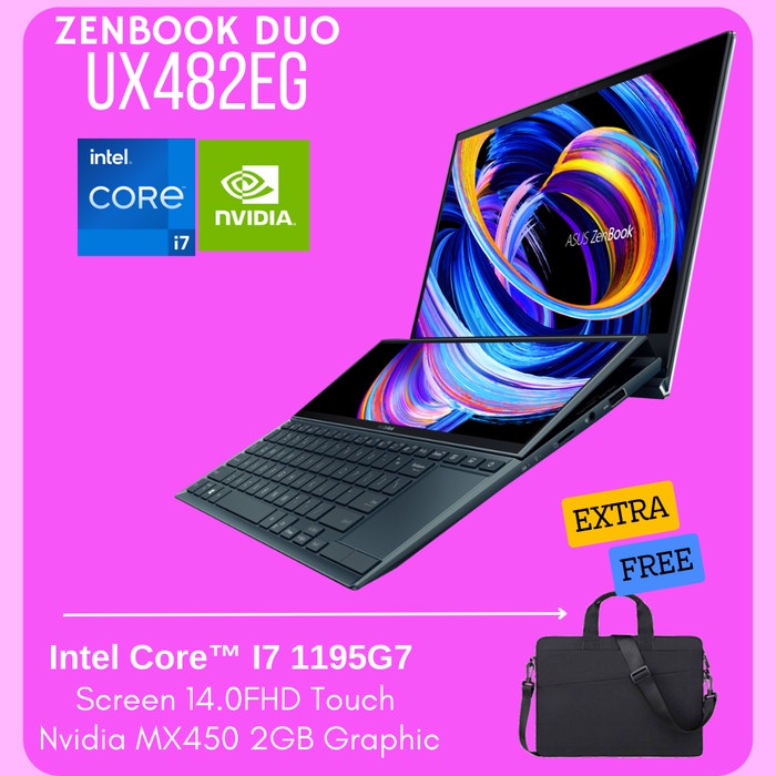 Jual Asus Zenbook DUO Core-I7 1195G7 GPU MX450 2GB 1TBssd 14.0FHD TOUCH ...