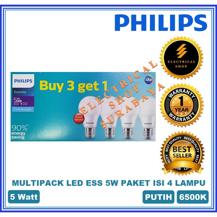 Jual Philips Led Essential Paket 7W 9W 11W Putih (7 9 11 W Watt) Multipack | Shopee Indonesia
