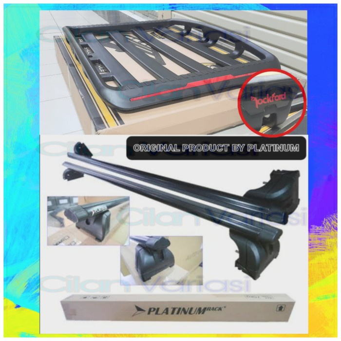 Jual Roof Rack Bagasi Mobil Rockford+Kaki Jepit Roof Rail Rush/Terios ...