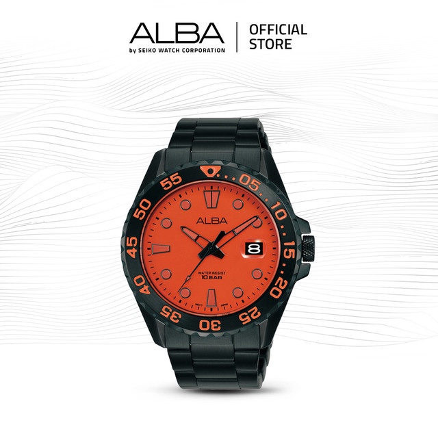 Jual ALBA Jam Tangan Pria AS9N17 Quartz Stainless Steel Hitam Watch ...