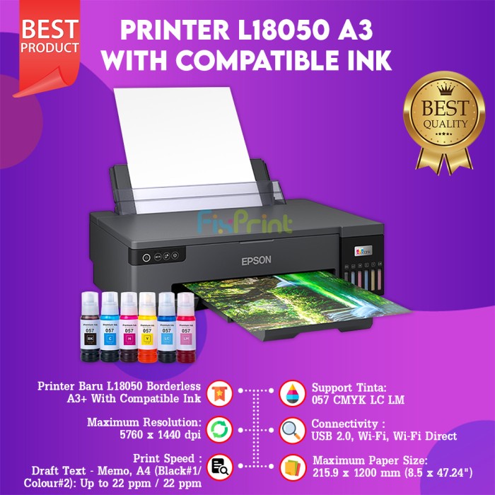 Jual Epson EcoTank L18050 Ink Tank Printer Photo WiFi A3 | Shopee Indonesia