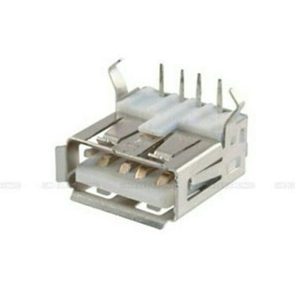 Jual Soket USB Female PCB Mount Type A 4 Pin Tekuk 90 Socket Konektor ...