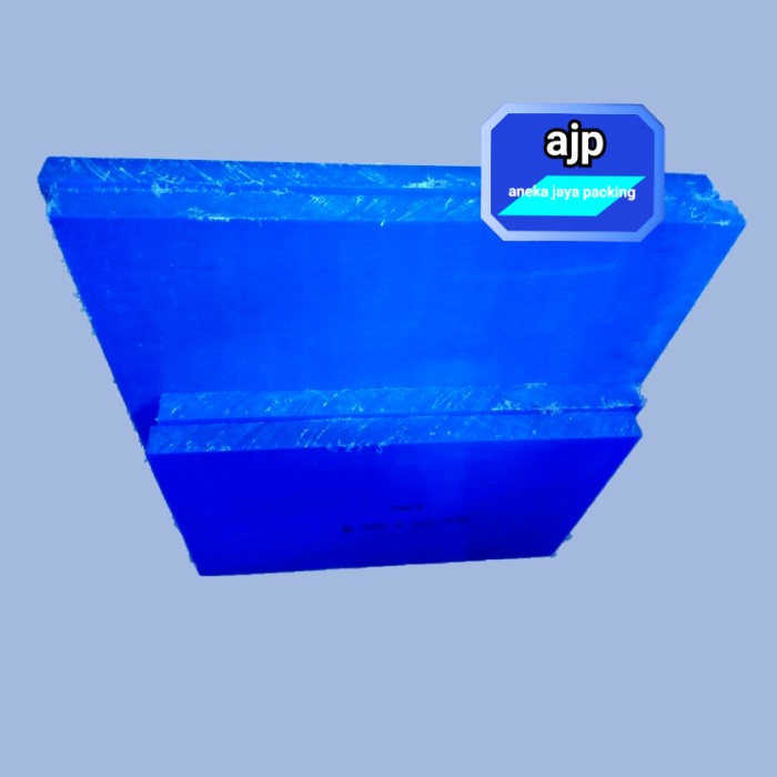 Jual mc blue sheet 12mm x 205mm x 400mm hard nylon biru lembaran ...