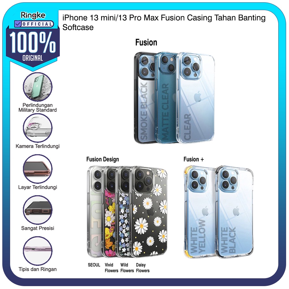 Jual Ringke iPhone 13 mini 13 Pro Max Fusion Casing Tahan Banting ...