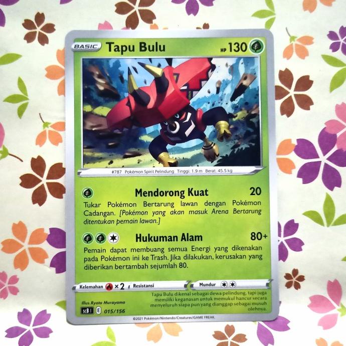 Jual tapu bulu td scB | 015/156 pokemon tcg indonesia set 8 | Shopee Indonesia