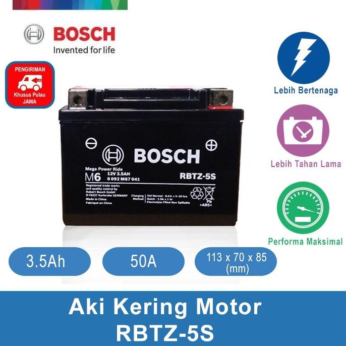 Jual Aki Kering Motor Honda Beat Karbu Beat Sporty Beat Fi - Bosch RBTZ-5S | Shopee Indonesia
