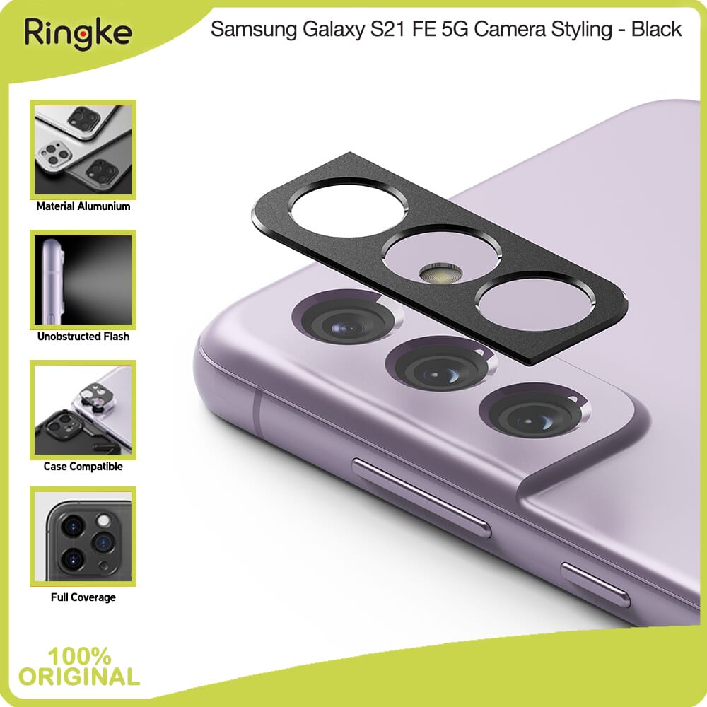 Jual Ringke Galaxy S21 FE 5G Camera Styling Black Pelindung Kamera ...