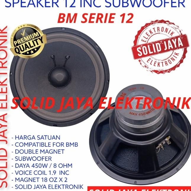 Jual SPEAKER BM 12 INC SUBWOOFER SUB WOOFER FOR BMB DOUBLE MAGNET IN ...