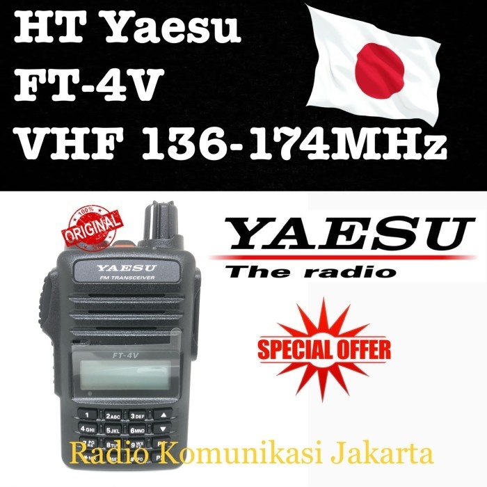 Jual ORIGINAL ORI HT YAESU FT4V FT-4V FT4 VHF 136-174MHZ | Shopee Indonesia