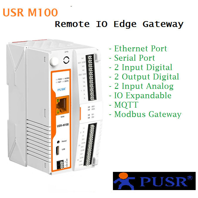Jual Ori Usr M100 Iot Gateway Industrial Ethernet Remote Io Modbus ...