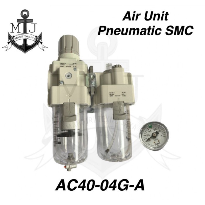 Jual [New] Air Filter Regulator Lubricator Smc Ac40-04G Ukuran Drat 1/2 ...