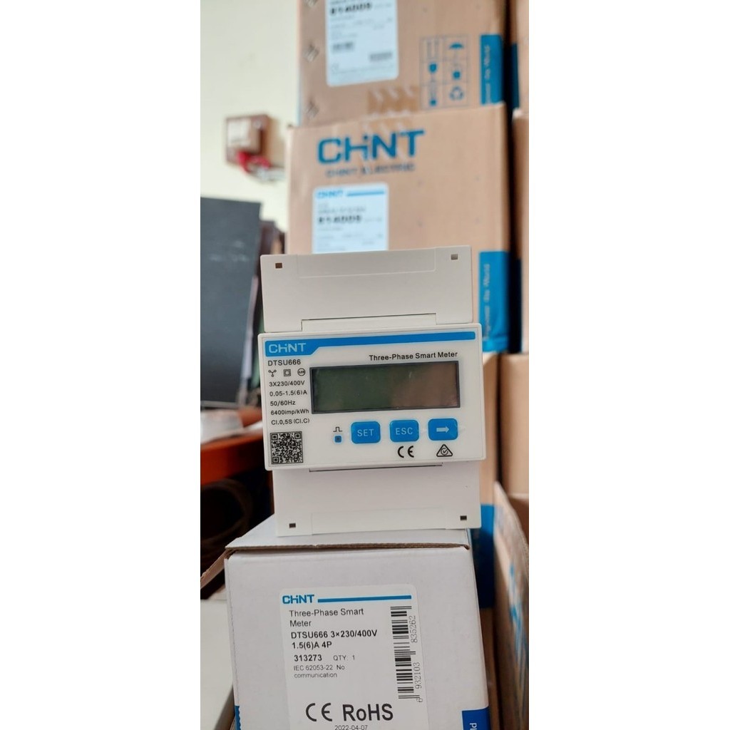 Jual [New Ori] Chint Dtsu666 Three Phase Din-Rail Meter 3P4W 400V ...