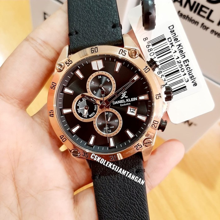 Jual Ready Jam Tangan Pria Daniel Klein Dk112501-3 Rosegold Black ...