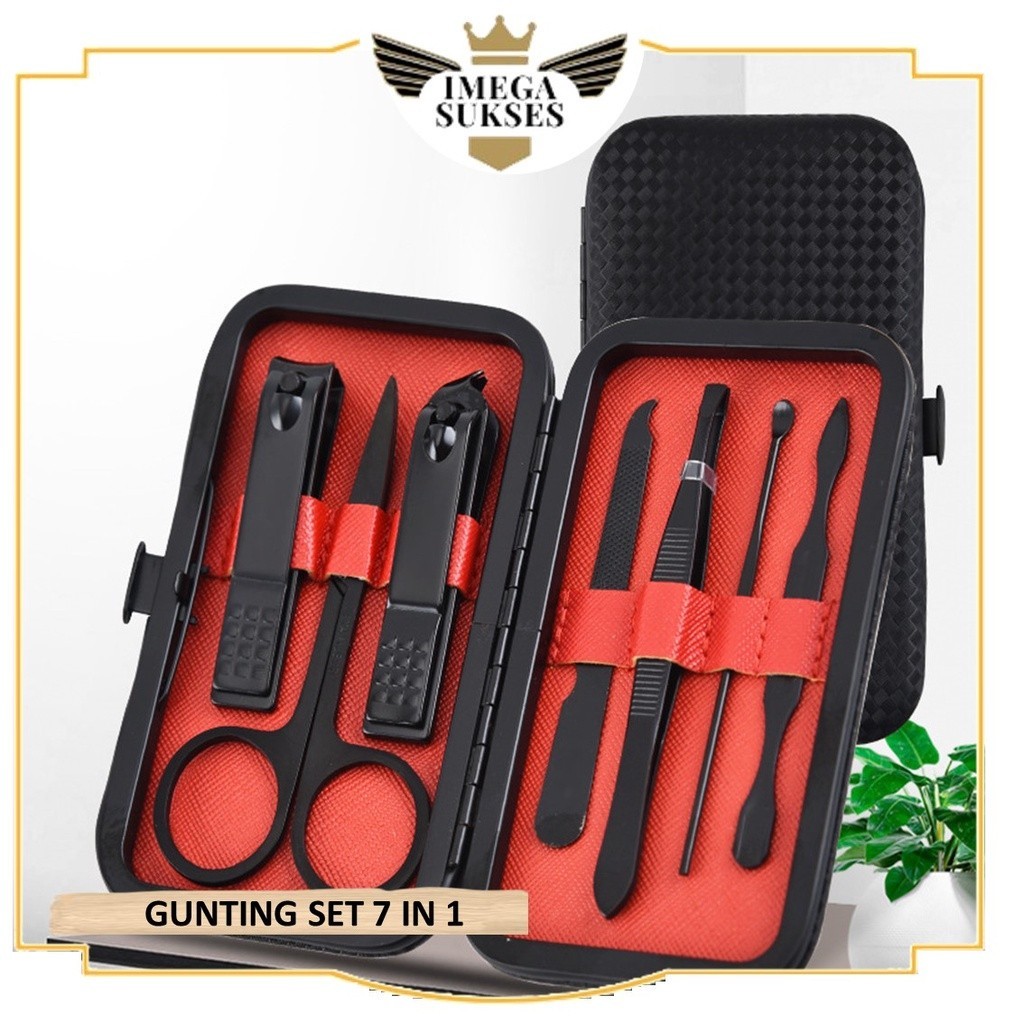 Jual PHG - Manicure Set 7 in 1 Gunting Kuku Nail Art Set Dompet ...