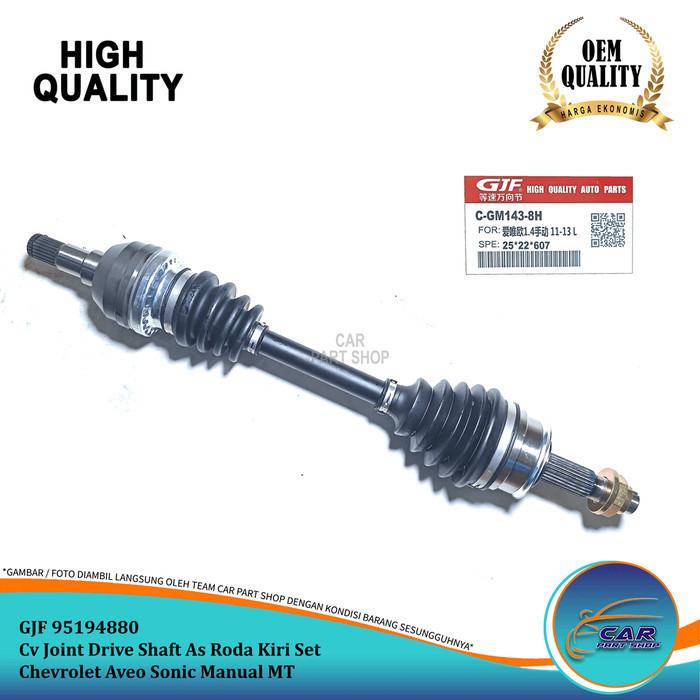 Jual Cv Joint Drive Shaft As Roda Kiri Set Chevrolet Aveo Sonic Manual M/T | Shopee Indonesia