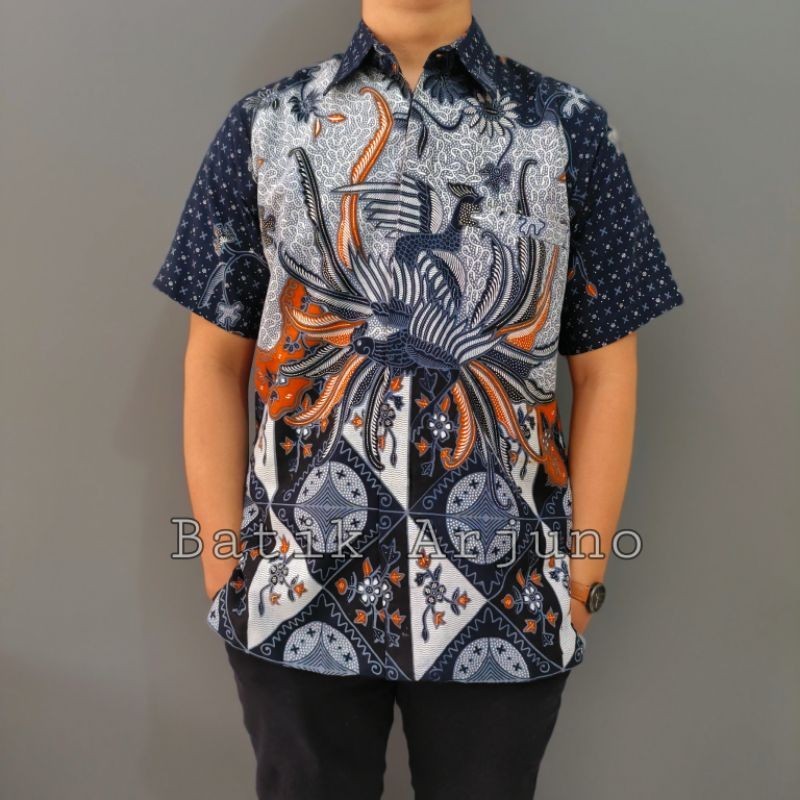 Jual kemeja baju batik pria Lapis Furing Lengan Panjang Pendek Mandala ...