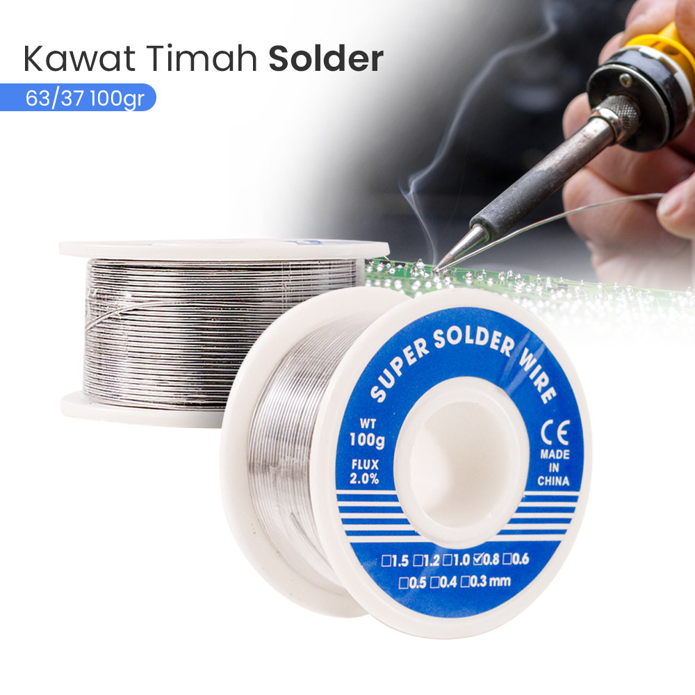 Jual Kawat Timah Solder 63/37 100gr 0.8 mm / Timah Gulung Solder 100g 0 ...