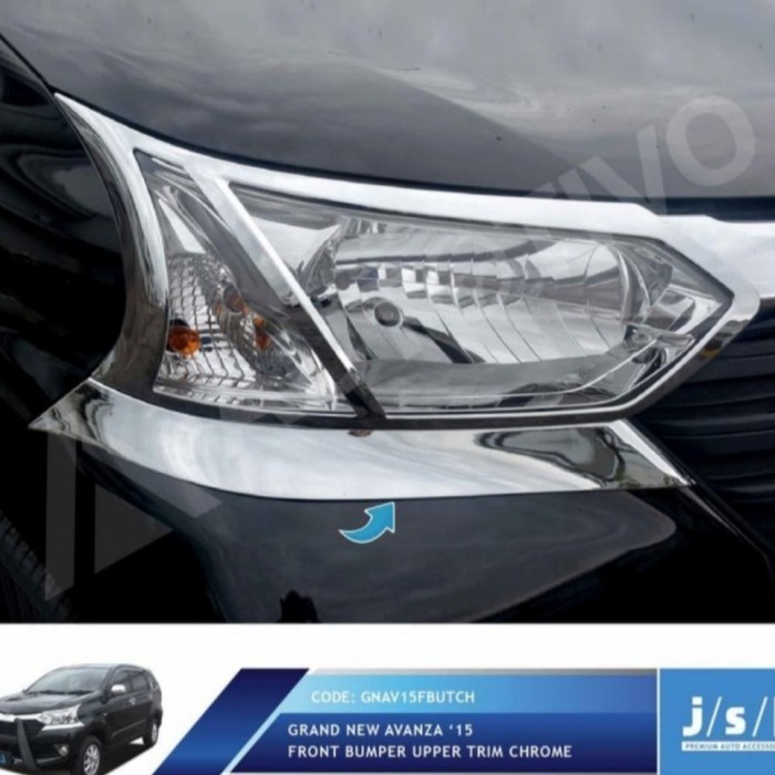 Jual [New] Front Bumper Upper Trim Crom Grand New Avanza Jsl ...