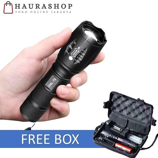 Jual New Sale Mx-1830 Senter Led Zoom Super Terang Jarak Jauh Xml-T6 ...