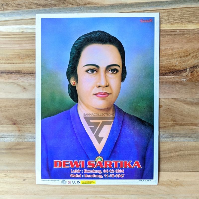 Jual Poster Gambar Pahlawan Dewi Sartika / Pahlawan Nasional Indonesia | Shopee Indonesia