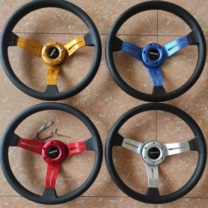 Jual stir setir racing kemudi mobil ukuran 14 inci semi celong cekung ...