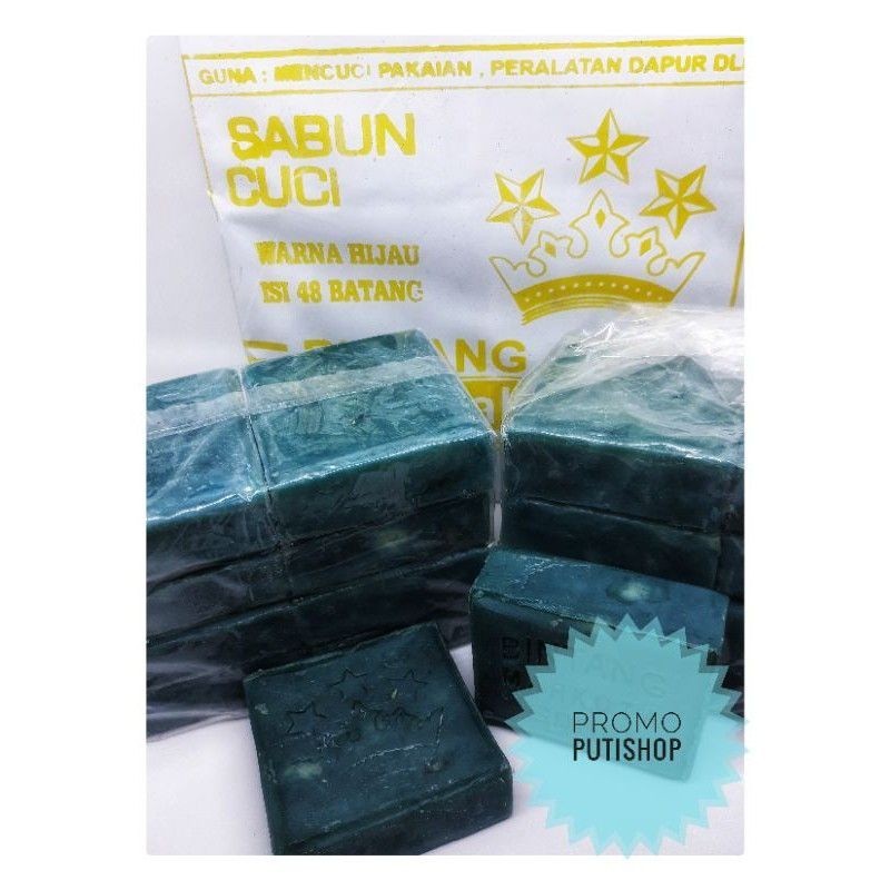 Jual Sabun Hijau Bintang Mahkota Super 1 pak(isi 8 batang) sabun ajaib ...