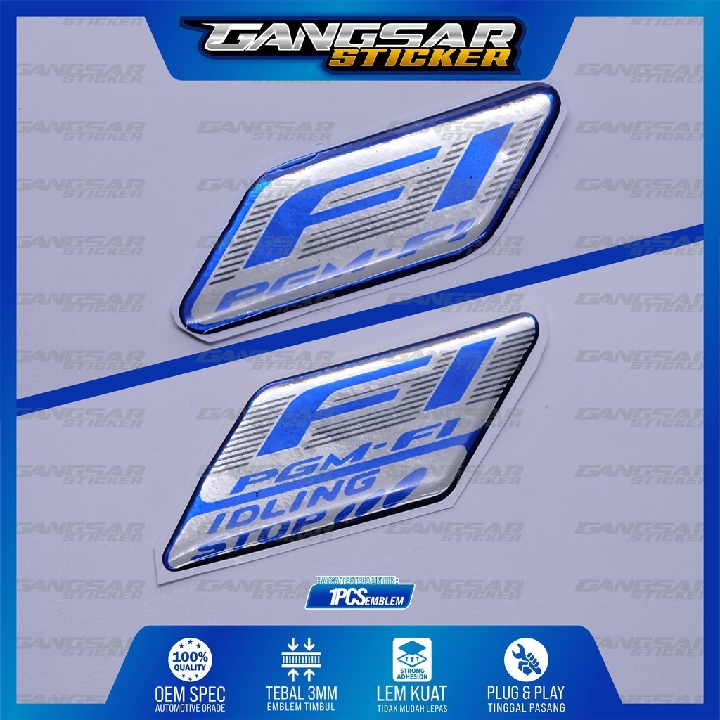 Jual Emblem pgmfi / emblem timbul pgm fi / sticker pgmfi / stiker logo ...