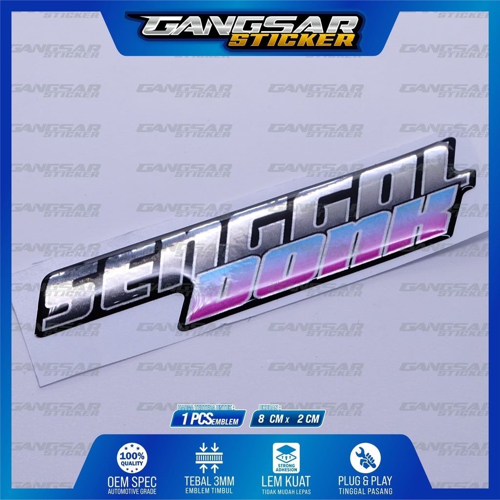 Jual Emblem logo senggol dong / emblem timbul senggol donk / sticker ...