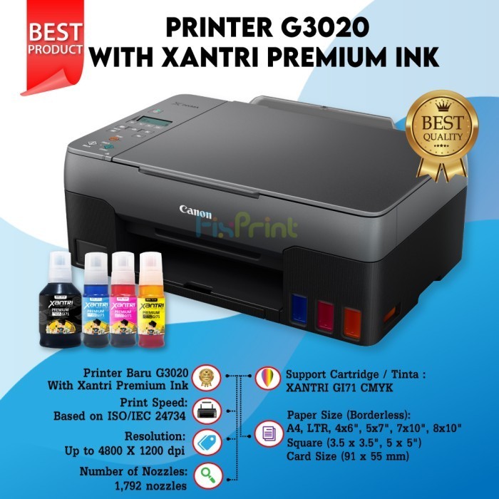 Jual Printer Canon G3020 All In One Plus Wifi Pengganti G3010 G3000 ...