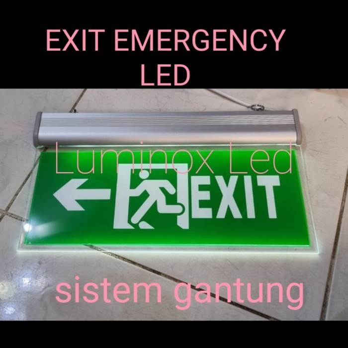 Jual lampu emergency exit sign led 3w exit darurat led 3watt exit keluar | Shopee Indonesia